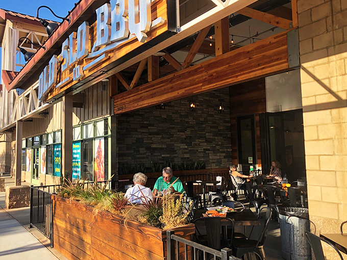 Old SLO BBQ: The outdoor seating area invites you to linger over tri-tip perfection while soaking up that glorious California sunshine.