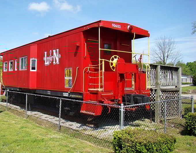 Imagining the train chugging through downtown is like watching history roll right past your lunch table.