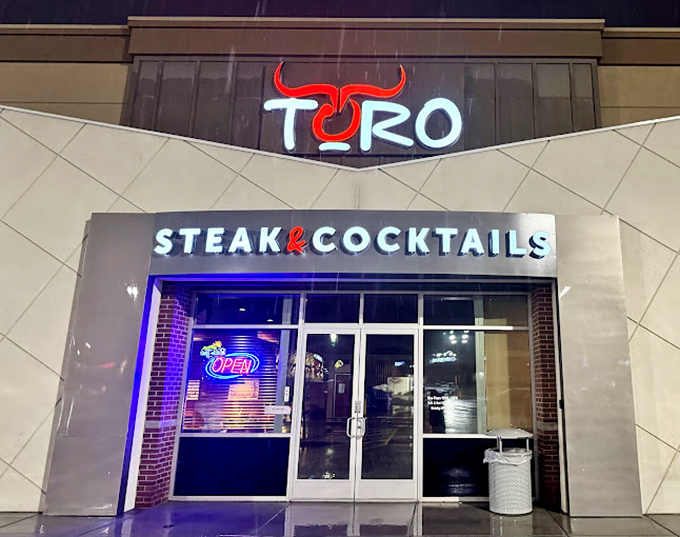 Bull's-eye for beef lovers. Toro's neon sign beckons hungry carnivores into a world where steak is the undisputed star.