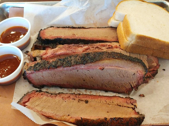 Smoke ring so perfect it belongs in a museum. Each slice tells a story of patience, wood smoke, and barbecue science that would impress Neil deGrasse Tyson.