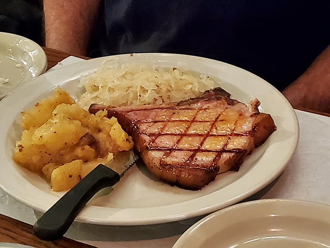 Carnivore poetry on a plate. This steak has the kind of char that makes vegetarians question their life choices.