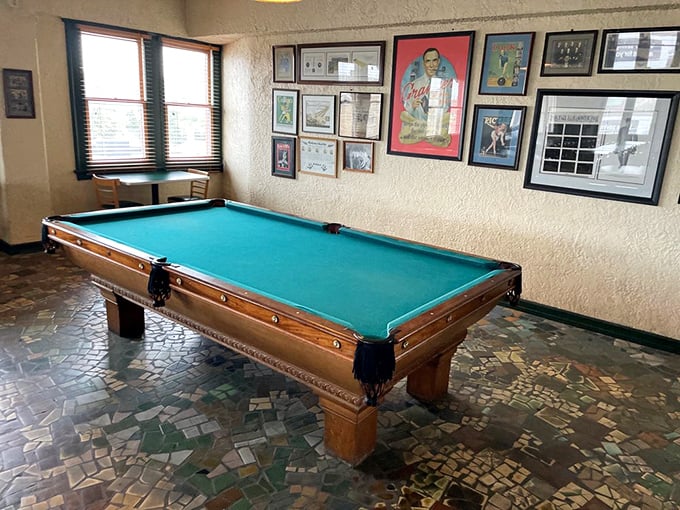 This isn't just a pool table; it's a social hub where strangers become friends over friendly competition and shared stories.