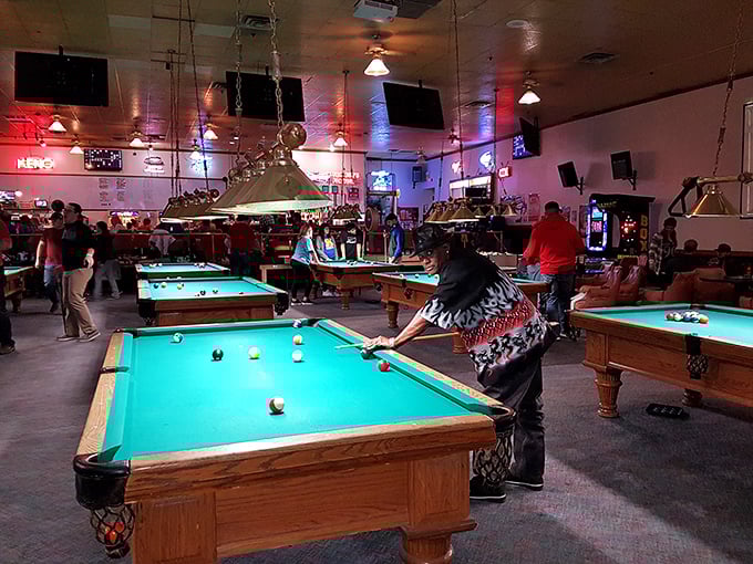 Billiards paradise where amateur geometry suddenly becomes the most important skill you never thought you'd need after high school.