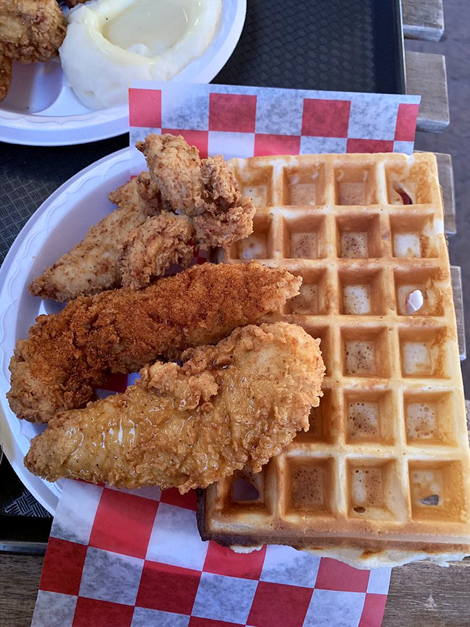 Chicken and waffles: the culinary equivalent of finding your soulmate. Sweet meets savory in a match made in Arizona heaven.