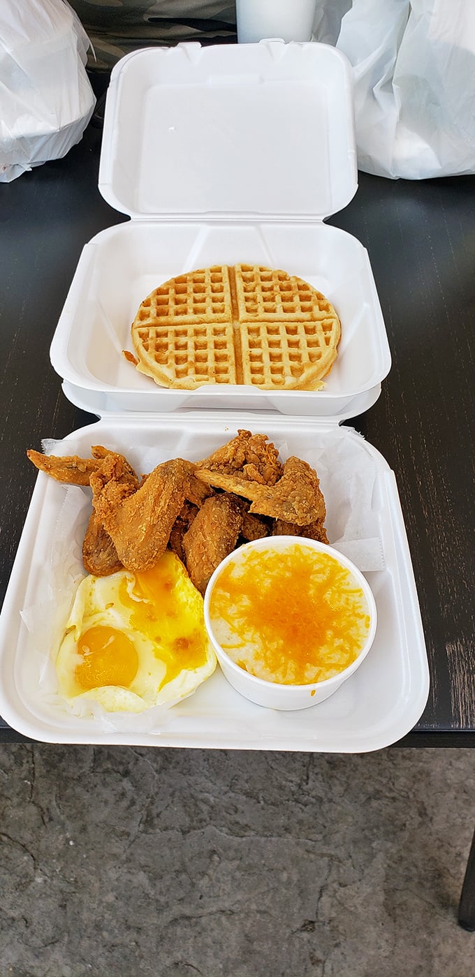 The perfect chicken and waffle takeout&mdash;because sometimes the best dining room is wherever you happen to park your car.