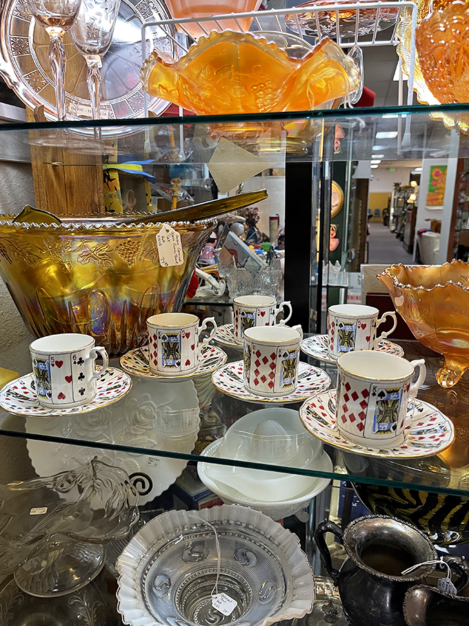 Playing card teacups fit for the Mad Hatter himself! These whimsical pieces turn afternoon tea into a royal flush of fun.