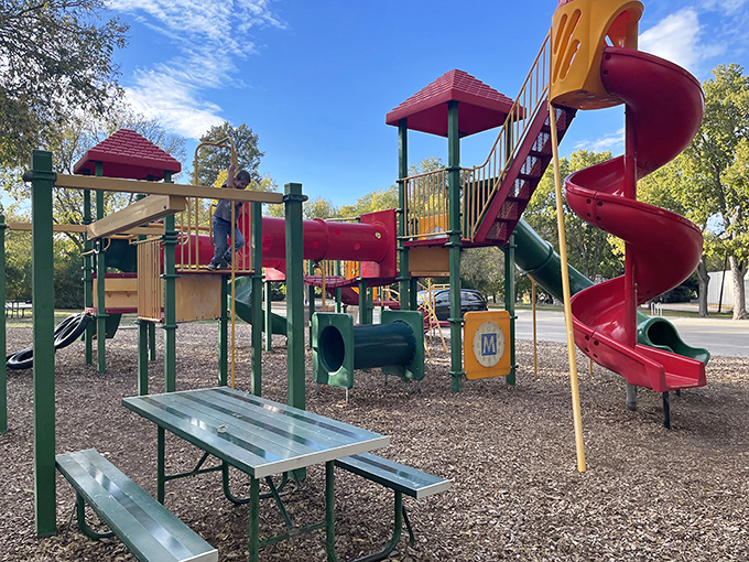This playground isn't just equipment; it's where generations of Chadron kids have conquered slides and made lifelong memories.