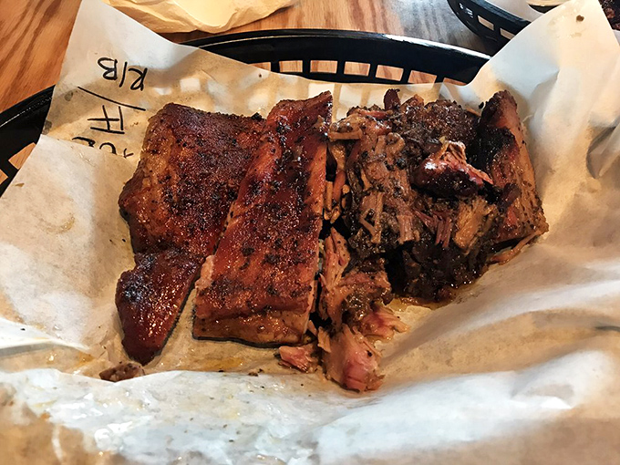 Ribs with the perfect bite-resistance alongside brisket that surrenders at the slightest touch. The barbecue duet we deserve.