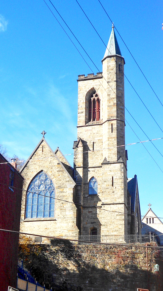St. Mark's Episcopal Church stands like a European sentinel transplanted to Pennsylvania. Those stone walls have heard more prayers than a desperate football fan during overtime.