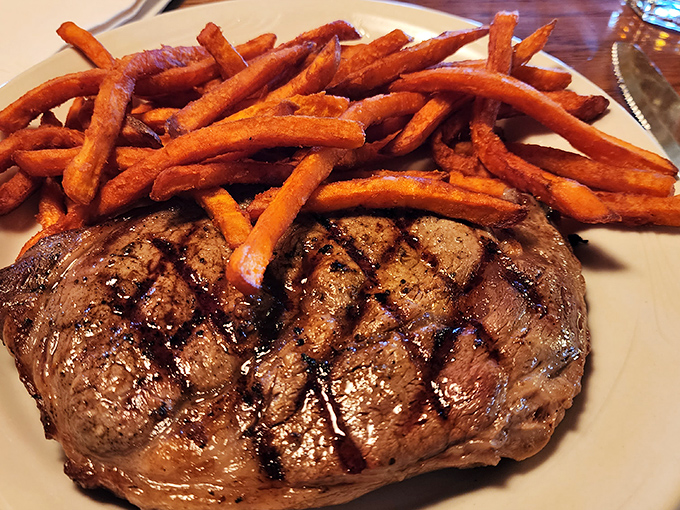 Those sweet potato fries aren't just a side&mdash;they're the supporting actor who secretly steals the show. The steak, however, remains the undisputed star.