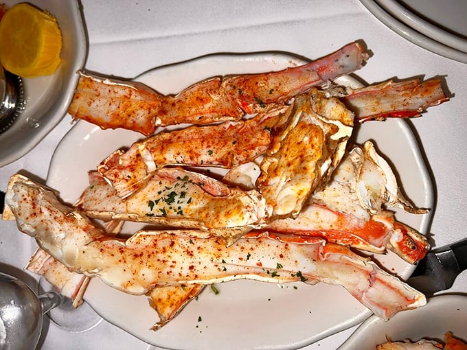 These Alaskan King Crab legs aren't just seafood—they're ocean treasures requiring the same dedication as solving the Sunday crossword puzzle.