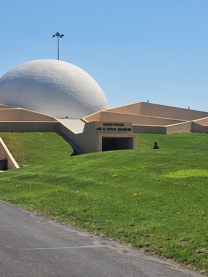 The Armstrong Air & Space Museum's otherworldly dome seems to have landed from the future, a fitting tribute to the hometown hero who walked on the moon.