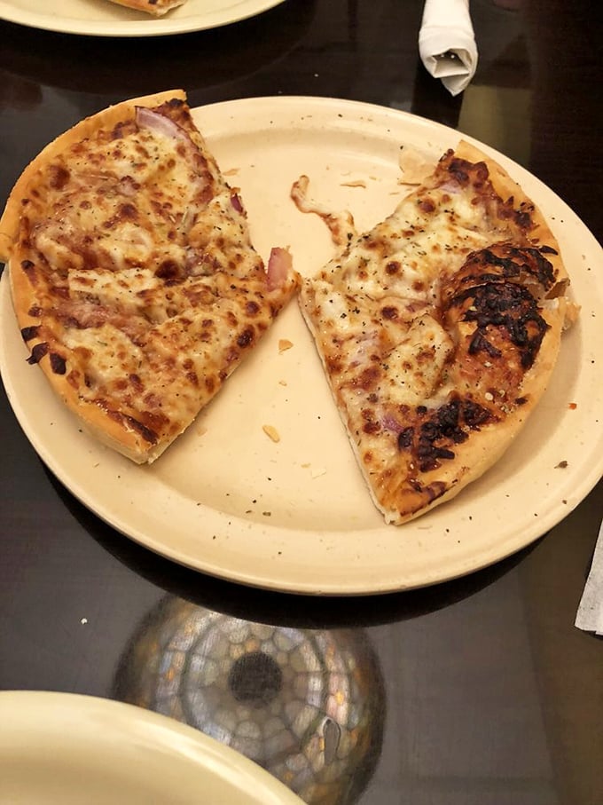 The BBQ Chicken pizza offers a sweet-savory harmony that makes you wonder why anyone would ever order anything else.