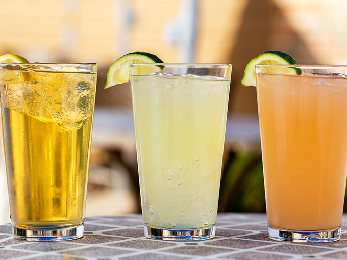 Refreshing beverages with lime accents – because even the greatest sandwich deserves a worthy liquid companion.