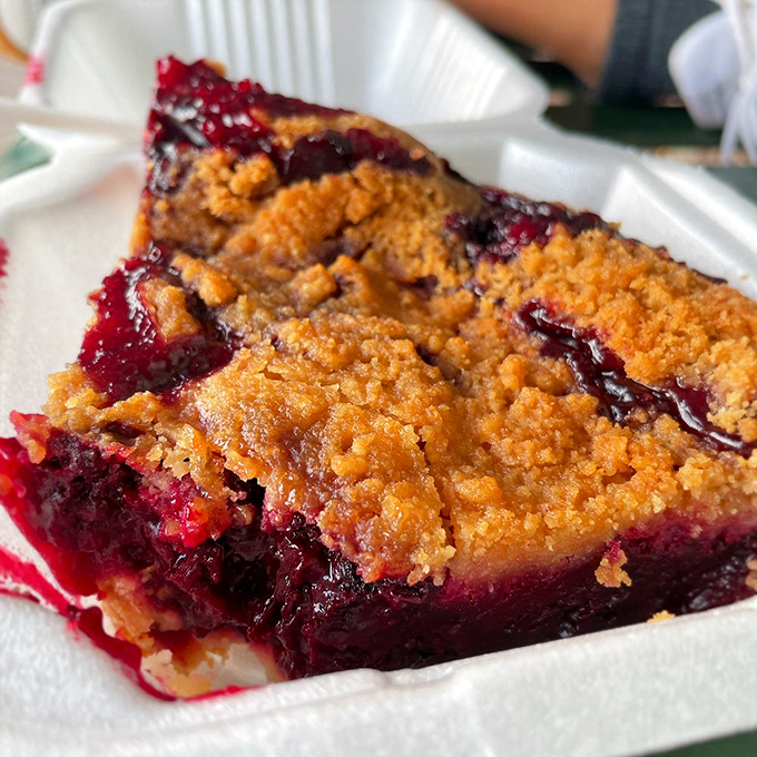 This blackberry crumble isn't just dessert&mdash;it's summer captured in a pie tin with a perfect sweet-tart balance that makes fruit seem downright decadent.