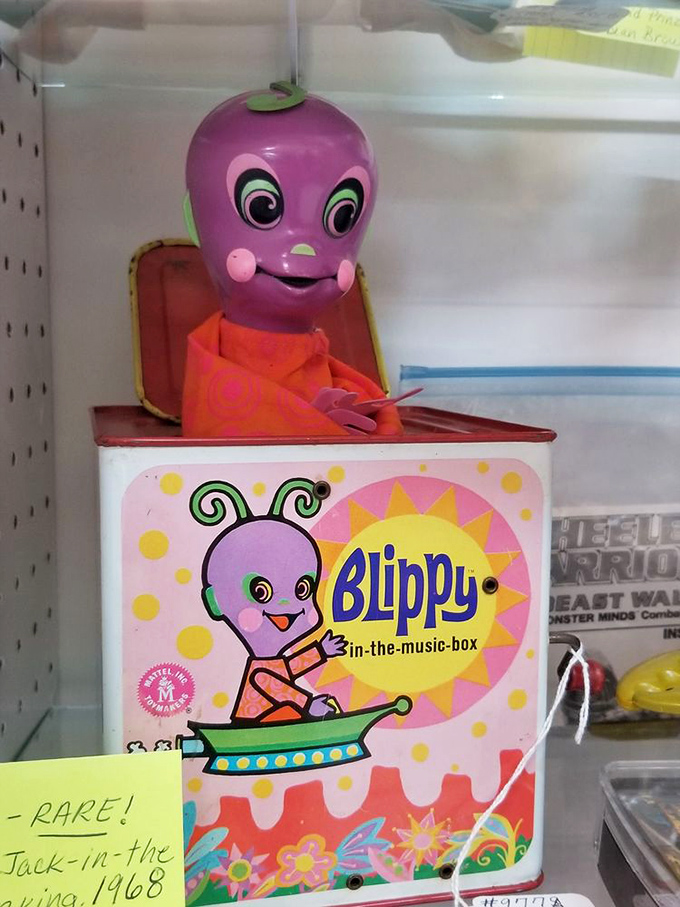 Meet "Blippy," a 1968 jack-in-the-box that once delighted children and now sends Gen-Xers into spirals of nostalgic wonder.