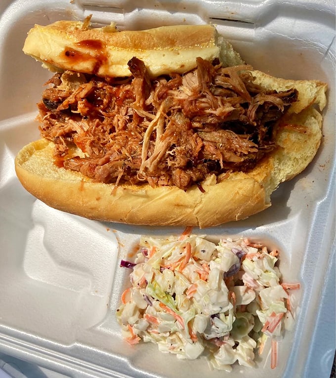 Barbecue al fresco – this brisket sandwich enjoyed on a picnic table might be Oregon's most perfect outdoor dining experience.