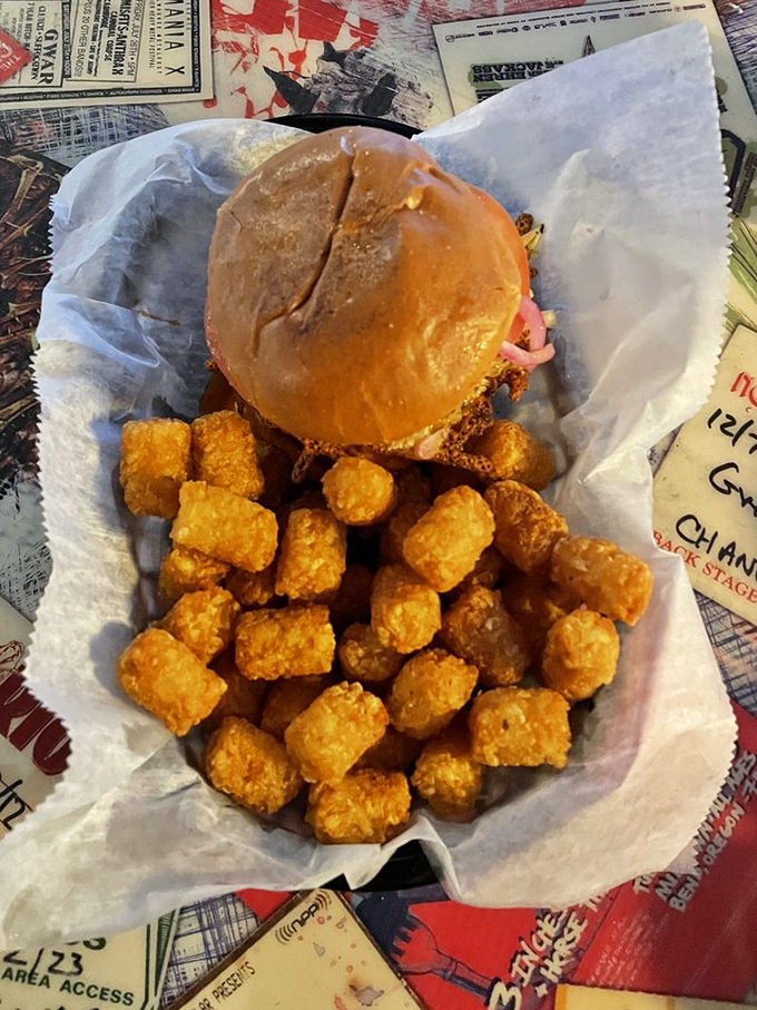 This sandwich doesn't just come with tots&mdash;it arrives with an entourage of crispy potato bodyguards.