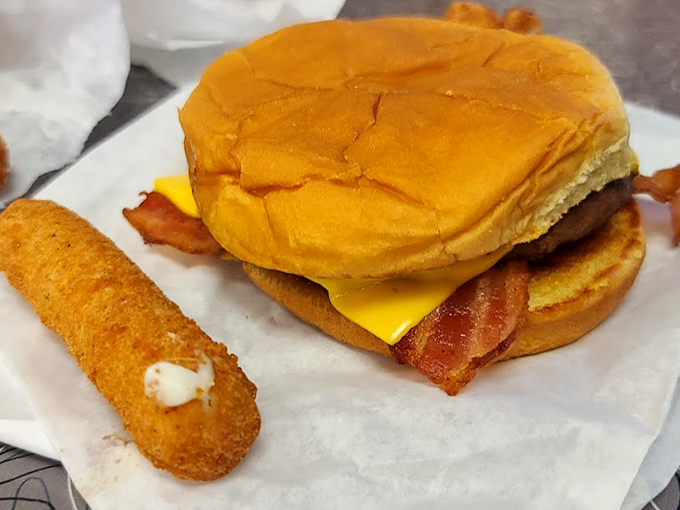 The breakfast sandwich that launched a thousand road trips&mdash;melted cheese, crispy bacon, and a perfectly toasted bun that puts fast food chains to shame.