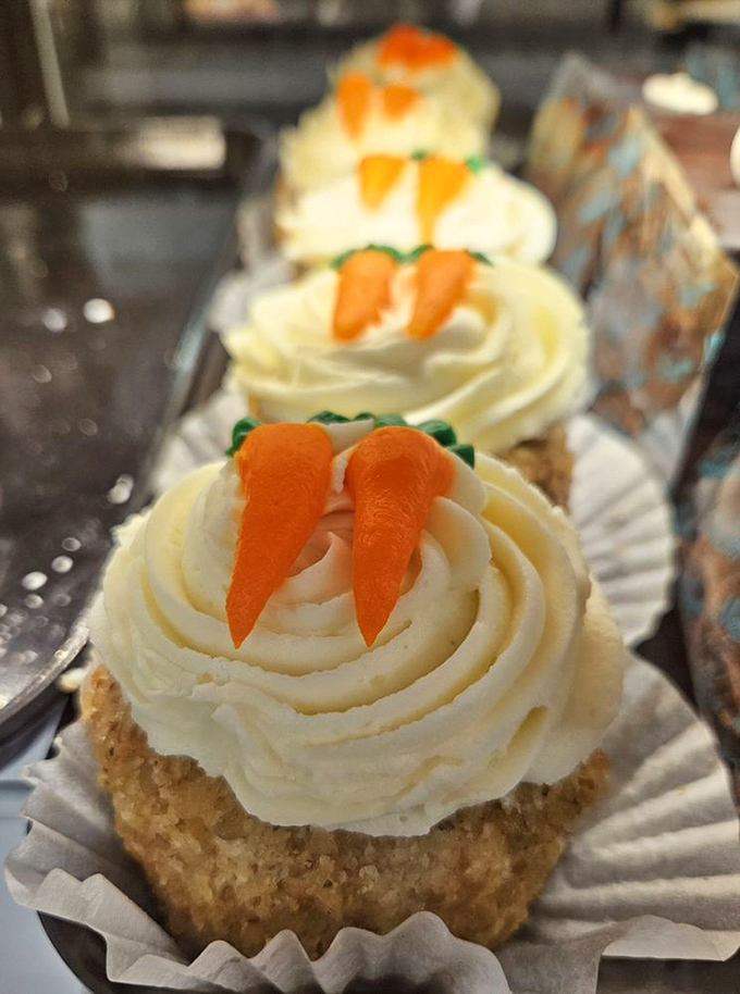 These carrot cake cupcakes with their perfect cream cheese frosting swirls prove that vegetables can indeed be dessert&mdash;and spectacular ones at that.