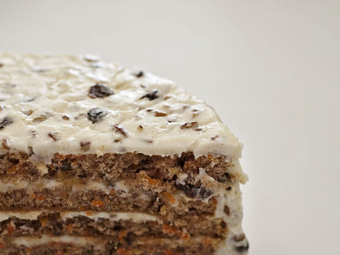 Layers upon layers of moist carrot cake&mdash;like reading a delicious novel where every page is better than the last.