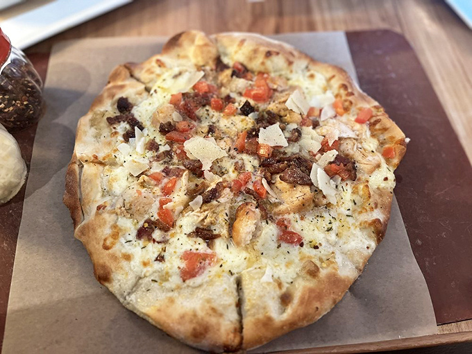 Pizza perfection happens when chicken, bacon, and ranch join forces. It's like the Avengers of comfort food, but with more cheese and fewer explosions.