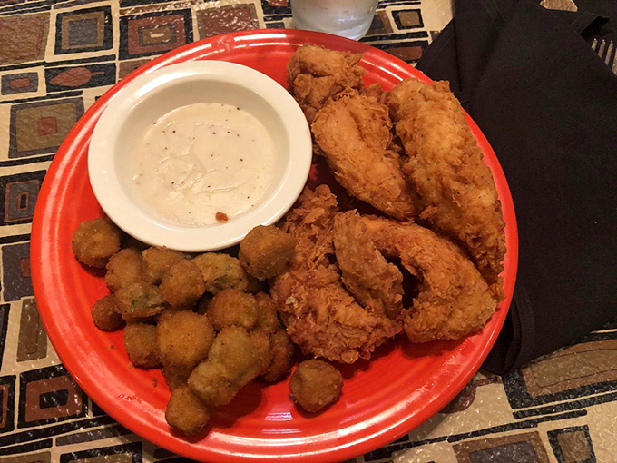 Fried chicken and okra&mdash;the dynamic duo of Southern comfort that makes diets wave the white flag of delicious surrender.