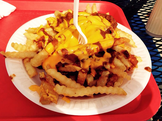 Cheese fries that don't just break your diet—they throw it a goodbye party with all the toppings invited.