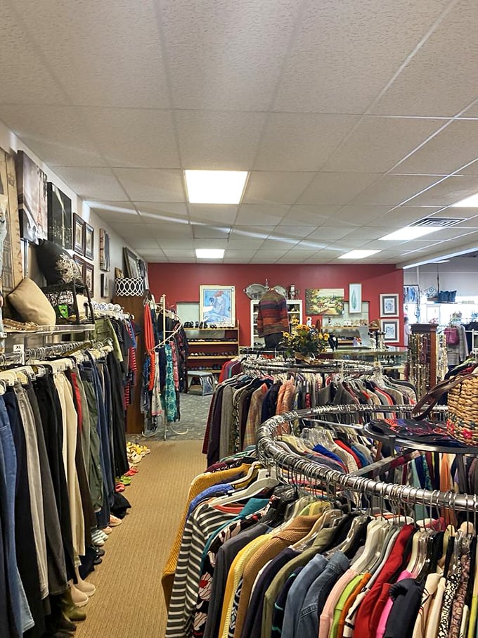 Clothing racks that stretch to infinity, where patience is rewarded with designer labels hiding between everyday brands like sartorial Easter eggs.