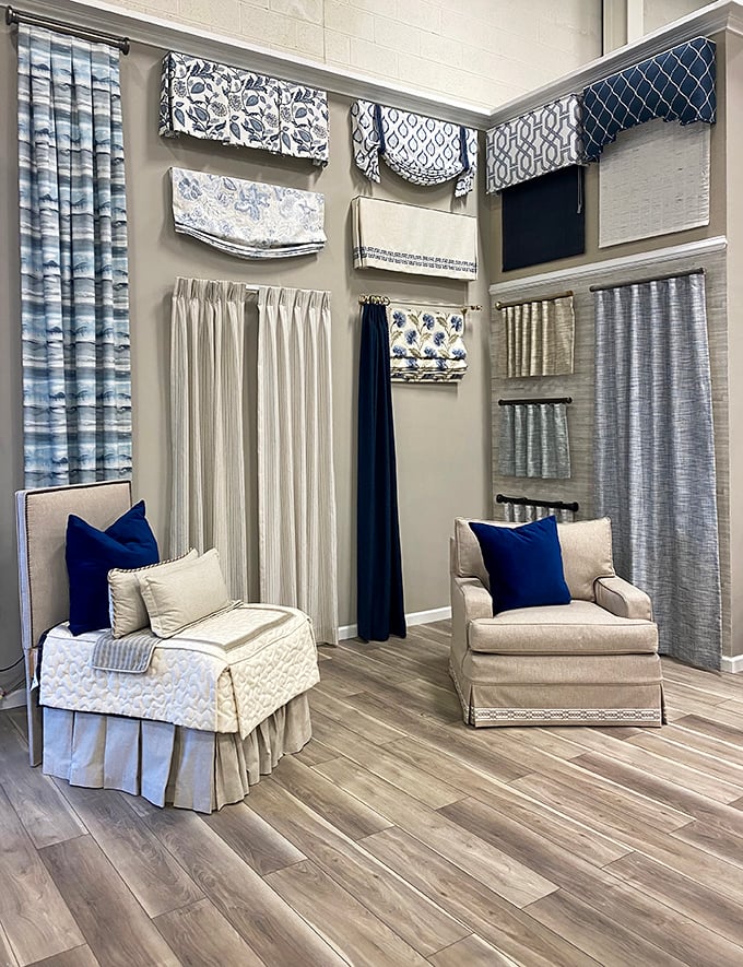 Not just curtains &ndash; a lifestyle display that makes you suddenly want to redecorate every window in your home. Resistance is futile.