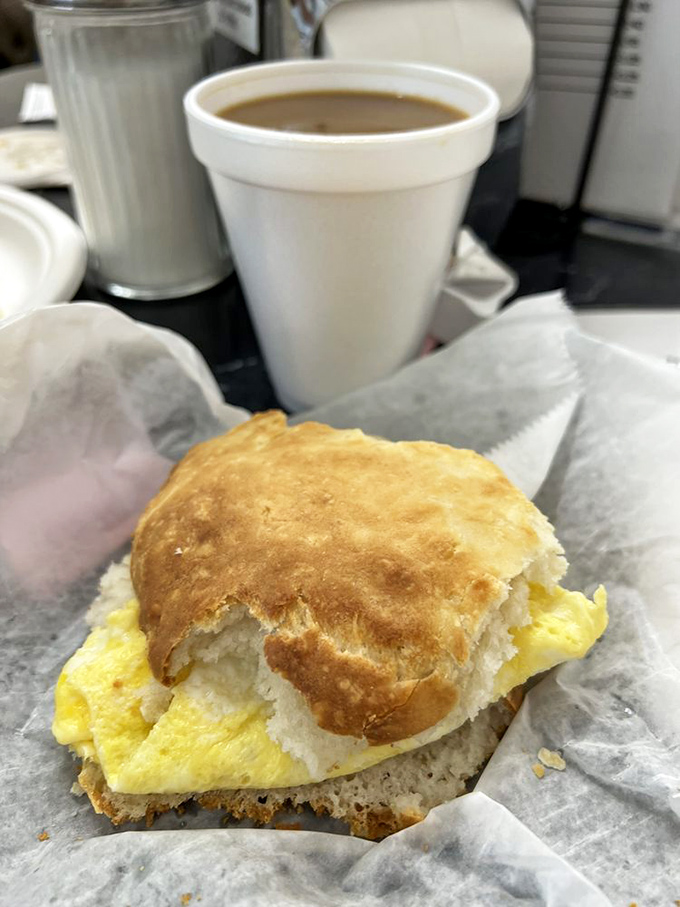 This egg biscuit doesn't need Instagram filters - it's been photogenic since before social media was even a concept.