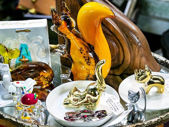 Glass menagerie meets memory lane. These delicate figurines capture moments of whimsy, waiting for the right person to give them a new story.