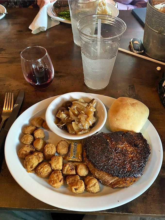 Sometimes a steak, roll, and foil-wrapped potato are all you need in life. Simple perfection that speaks volumes without saying a word.