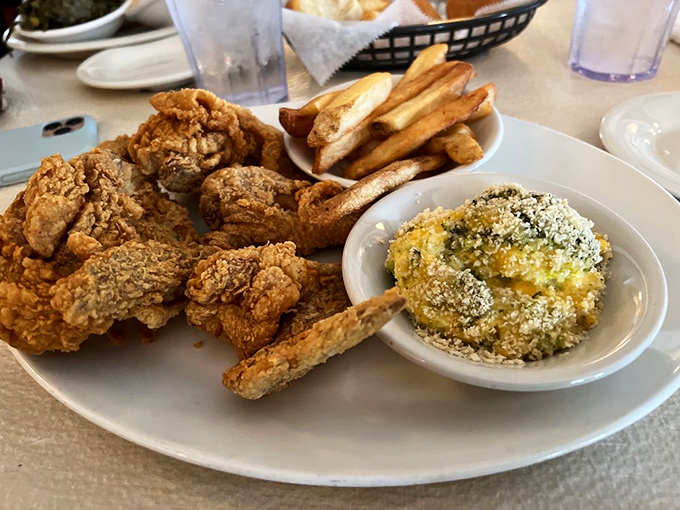 This isn't just fried chicken &ndash; it's edible Southern heritage, each piece telling a story of perfected techniques passed down through generations.
