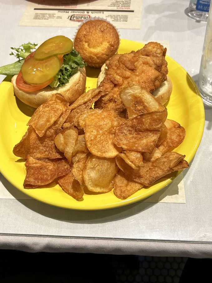 Not all heroes wear capes; some come sandwiched between buns with homemade chips that shatter like delicious glass ornaments.