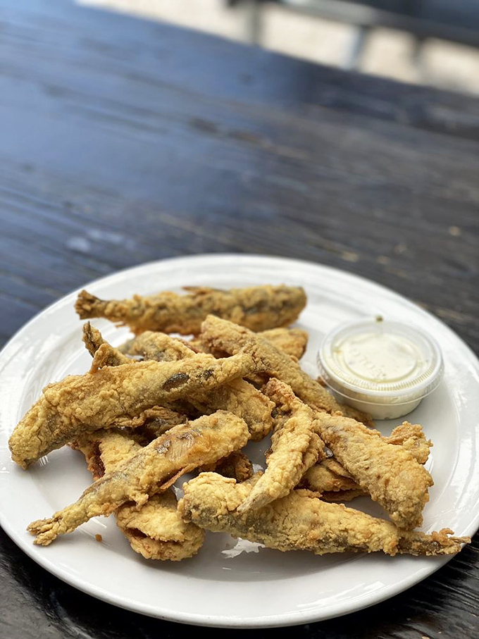Golden-fried smelt – the underrated rockstars of the seafood world that prove sometimes the best things come in small, crispy packages.