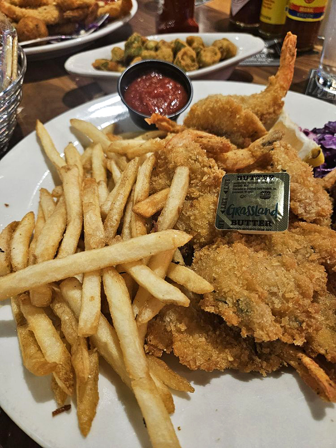 Cast iron makes everything better! These crispy seafood delights arrive sizzling and ready for their close-up, though they won't last long enough for photos.