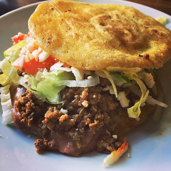 This gordita is what happens when a sandwich and a taco have a beautiful baby. The crispy exterior giving way to savory filling is pure textural poetry.