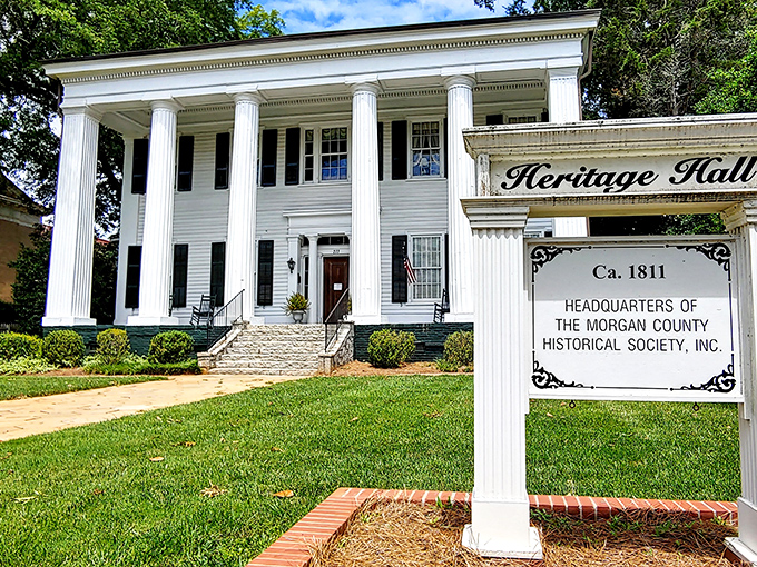 Heritage Hall stands as Madison's architectural prom queen—those columns aren't just supporting the roof, they're supporting two centuries of Southern stories.
