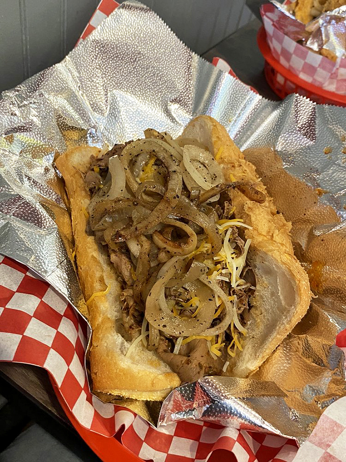 Thinly sliced beef, saut&eacute;ed onions, melty cheese&mdash;this Italian beef sandwich is what dreams are made of when you're awake and hungry.