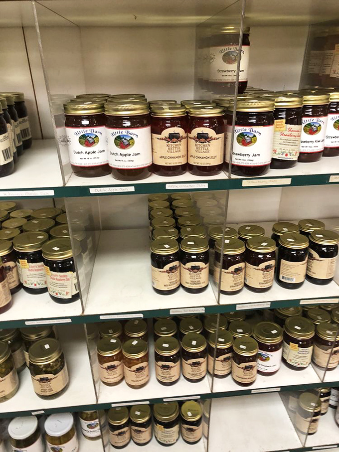 Shelves lined with homemade jams and preserves let you take a taste of Lancaster County home&mdash;breakfast will never be the same again.