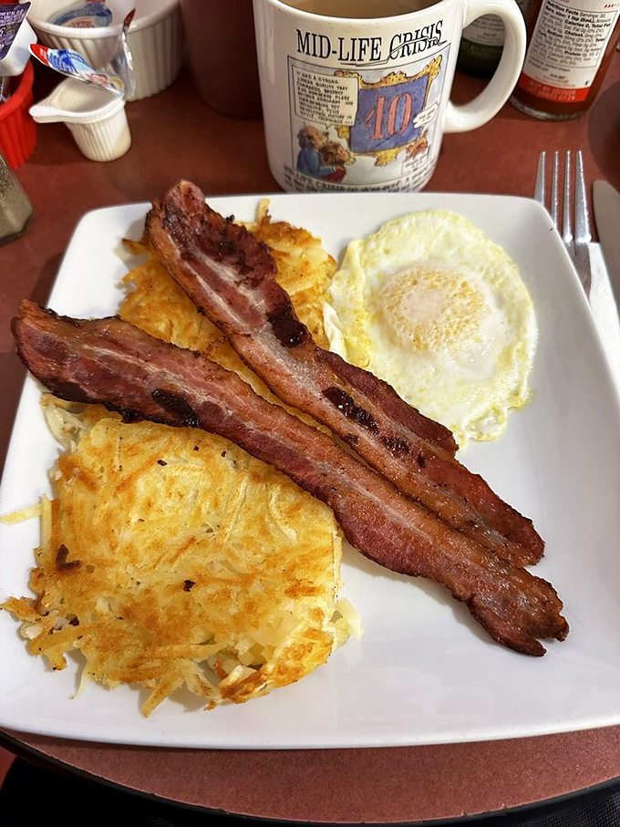 Bacon cooked exactly how your grandfather taught you it should be&mdash;crispy enough to snap, but still keeping its soul.