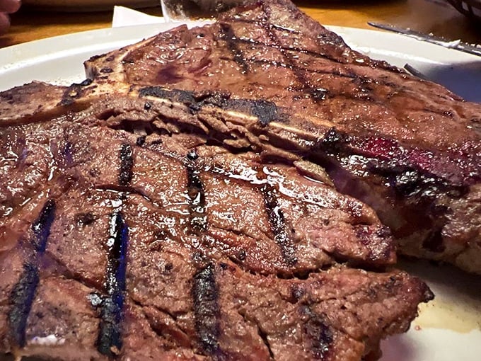 This steak isn't just cooked&mdash;it's been transformed. Those grill marks aren't decoration; they're badges of honor earned in the line of delicious duty.
