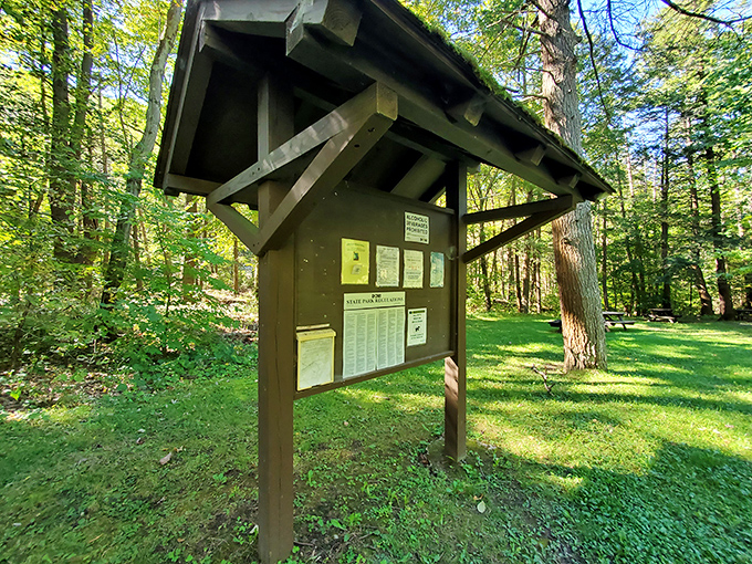 The information board&mdash;where cell service doesn't matter and paper maps still reign supreme in this delightfully analog corner of Pennsylvania.