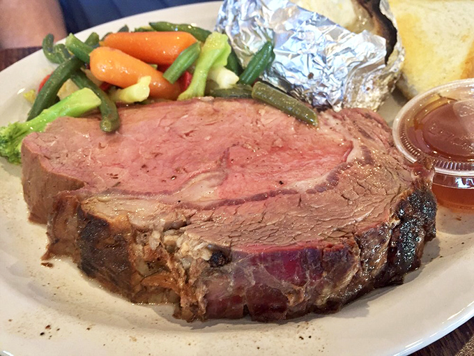 When prime rib meets corn on the cob, it's like a Midwest romance novel. The toast is just there to soak up the tears of joy.