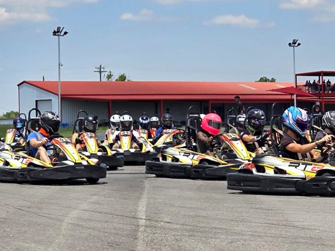 The starting grid&mdash;that magical moment before friendly rivalries ignite and everyone silently promises not to be "that guy" who takes it too seriously.