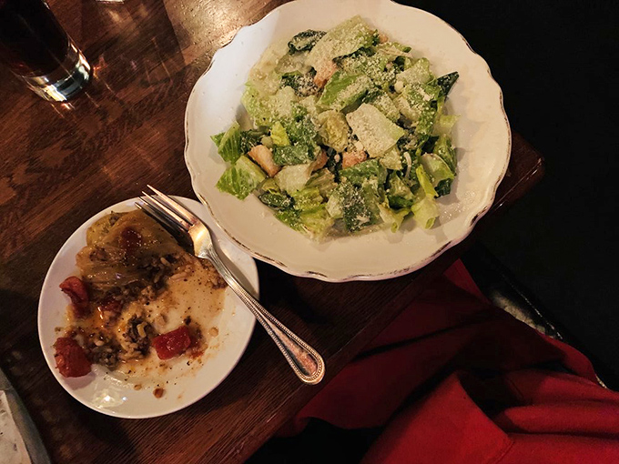 A Caesar salad that doesn't try to reinvent the wheel, just keeps it rolling smoothly toward the main event.