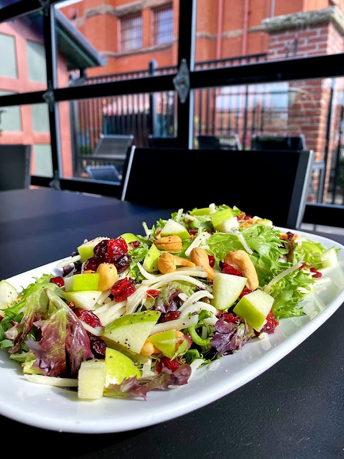 This isn't just a salad; it's a colorful rebellion against the notion that steakhouse vegetables are mere afterthoughts.