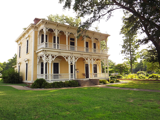 The sunshine-yellow Victorian Searcy Art Gallery stands as proof that architectural eye candy doesn't require a passport or big city address.