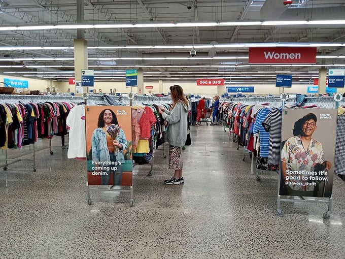 The checkout experience: where treasure hunters learn if they've struck gold. That moment when your cart full of finds costs less than one new outfit elsewhere.